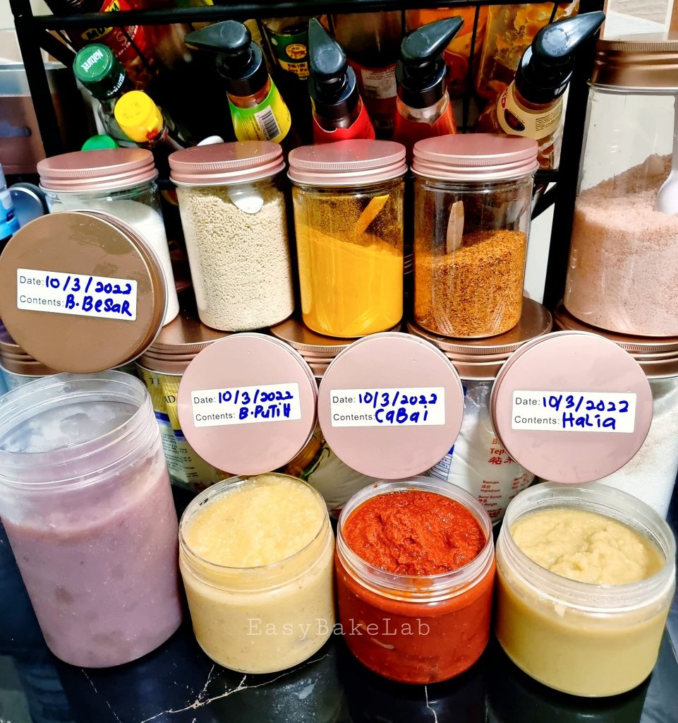 Cara Buat & Simpan Stok Bahan Kisar Tahan 3 Bulan, Nak Masak Senang!
