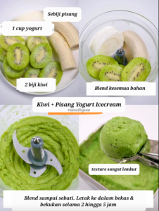Resepi Aiskrim Yogurt Homemade Guna Buah Fresh, Yummy!
