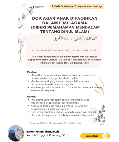 Doa Mustajab Orang Tua Untuk Anak Dibacakan Pada Hari Arafah