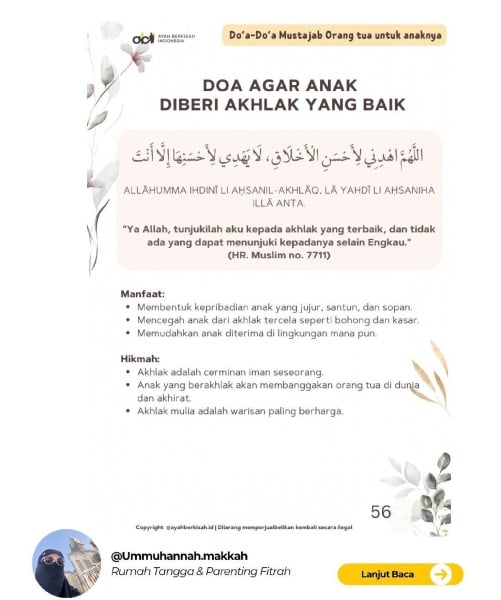 Doa Mustajab Orang Tua Untuk Anak Dibacakan Pada Hari Arafah