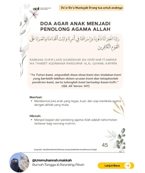 Doa Mustajab Orang Tua Untuk Anak Dibacakan Pada Hari Arafah