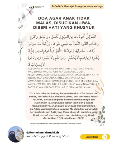 Doa Mustajab Orang Tua Untuk Anak Dibacakan Pada Hari Arafah