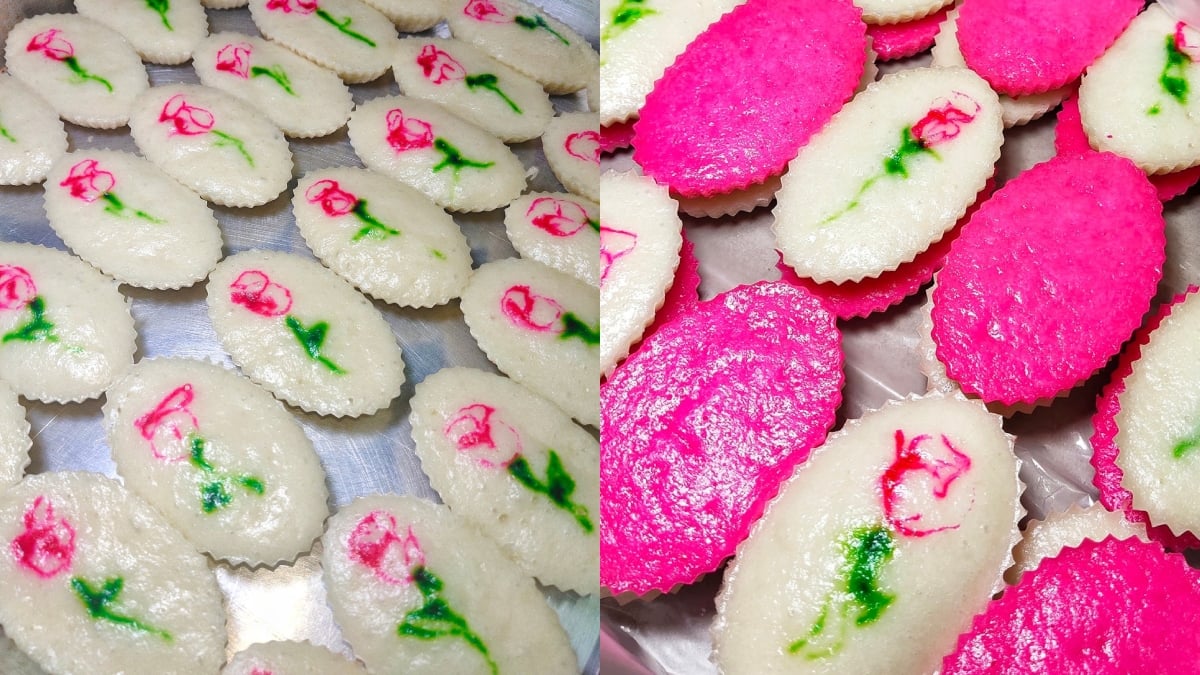 Resipi Apam Nasi Gebu Warna-Warni, Senang Buat di Rumah!