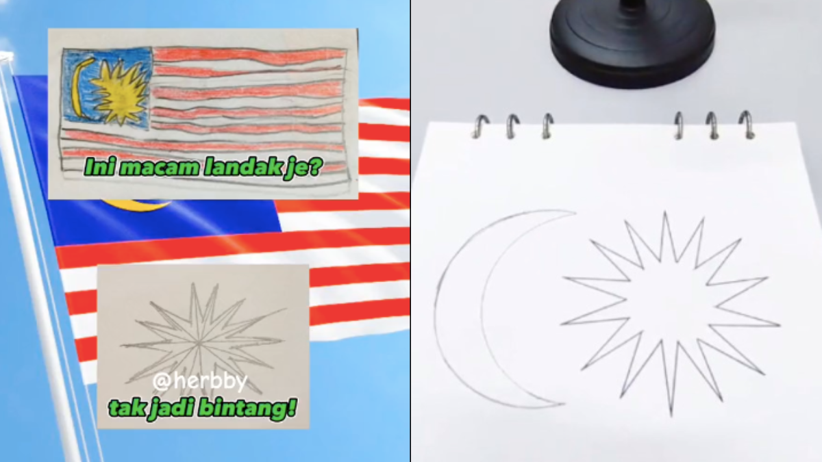 Cara Lukis Bintang Bendera Malaysia Paling Cepat & Senang