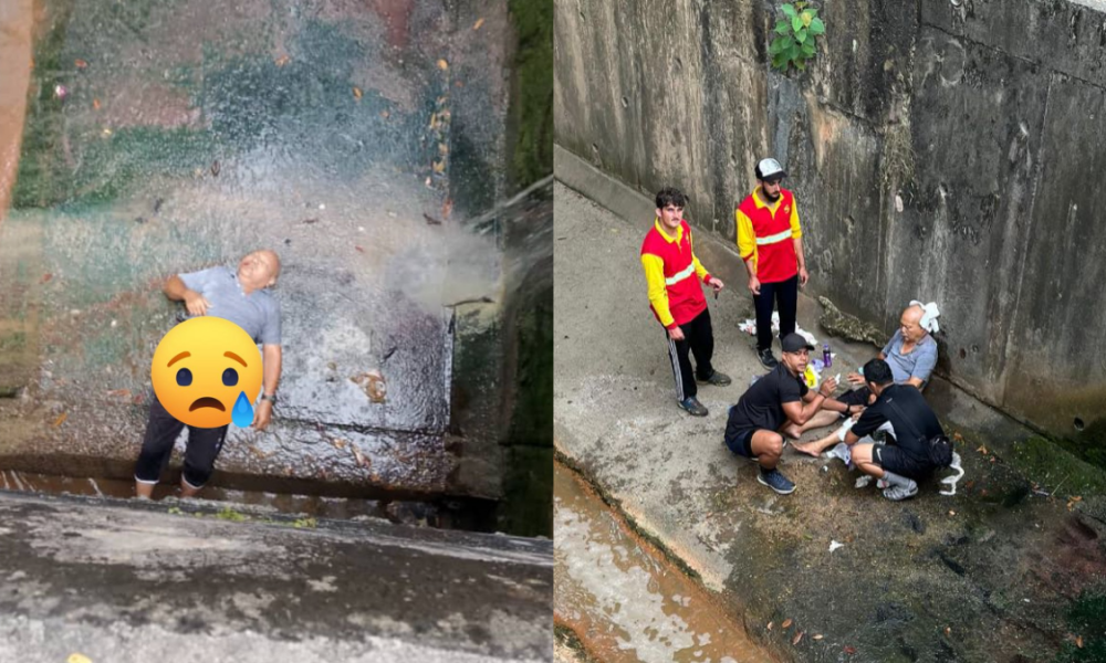 Pak Cik Jatuh Longkang Besar Dan Patah Tulang Tengkuk