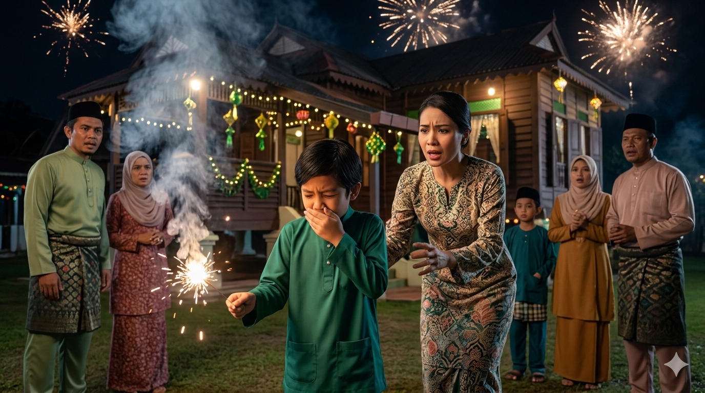 Ini 4 Bahaya Asap Mercun & Bunga Api Kepada Kanak-Kanak