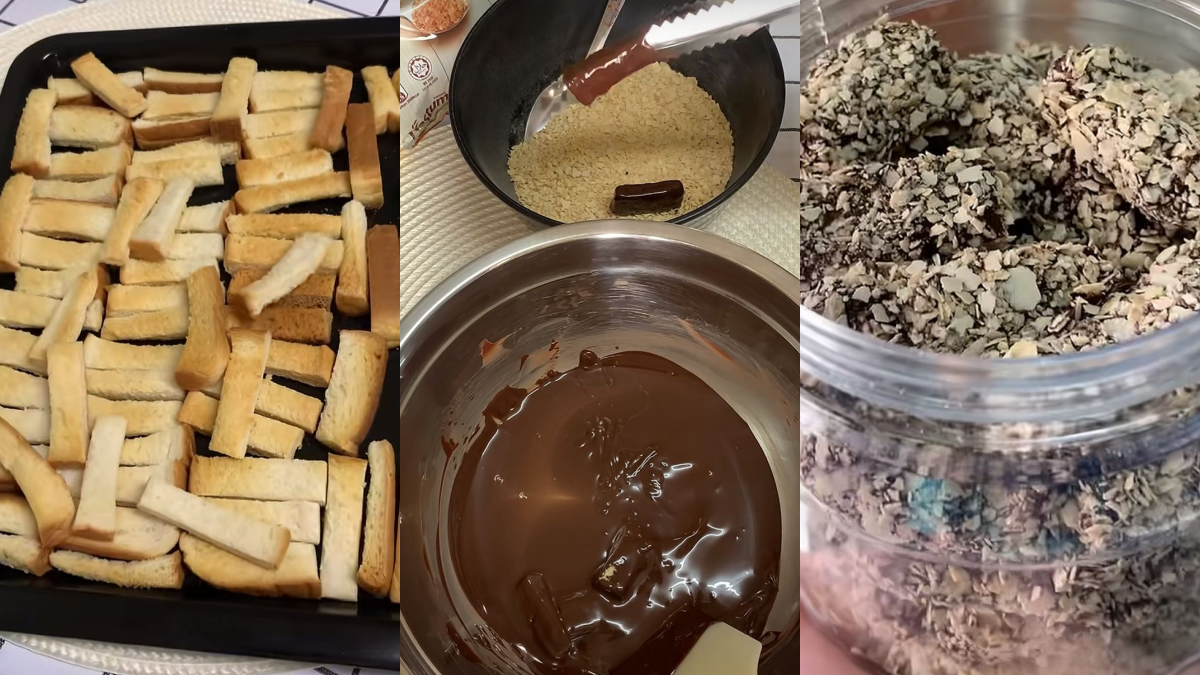 Biskut Jejari Coklat Guna Roti, Mudah Je Guna 3 Bahan!
