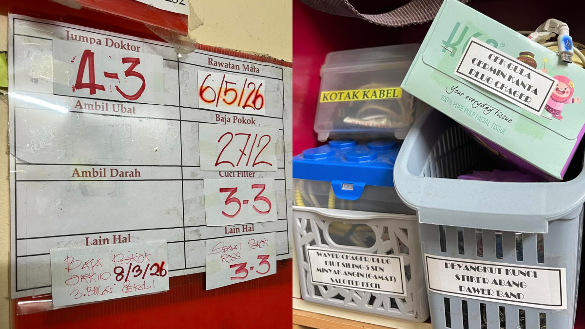 Label Barang Di Rumah, Habit Bapa Mentua Dipuji Unik!
