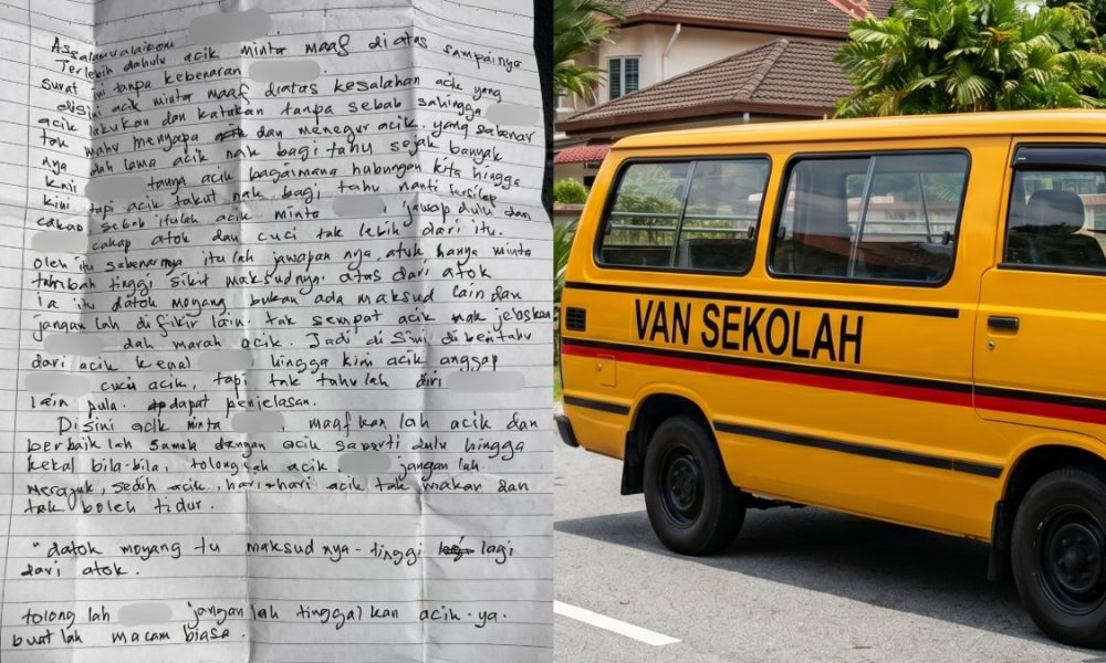 Bapa Dedah Pemandu Van Sekolah Beri Surat Pada Anak Darjah 6