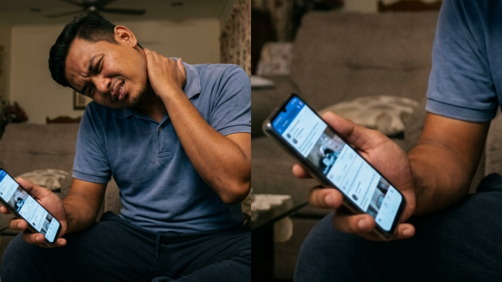 Cara Pegang Telefon Jadi Punca Sakit Leher & Tangan