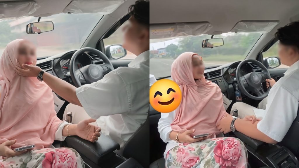 Aksi Manja Dalam Kereta Tular, Pasangan Bakal Disaman JPJ