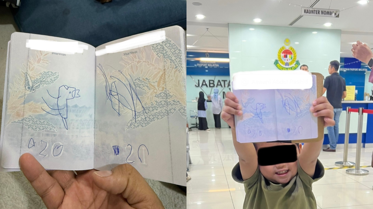 Passport Rosak Diconteng Anak Sampai Tak Lepas Nak Fly!