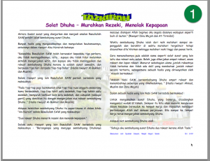 Fadhilat & Kelebihan Solat Dhuha Berserta Hadis. Mesti Baca!